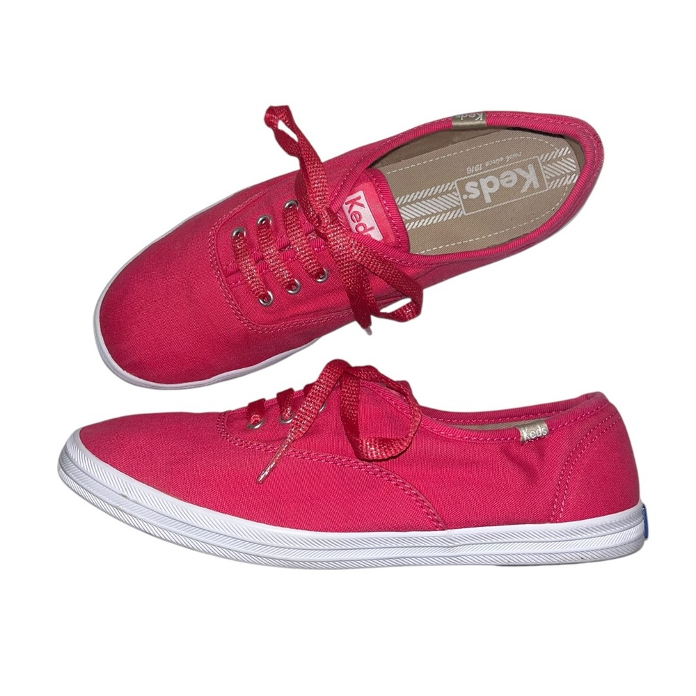 Keds Champion Hot Pink Canvas Sneakers With Sparkly L… - Gem
